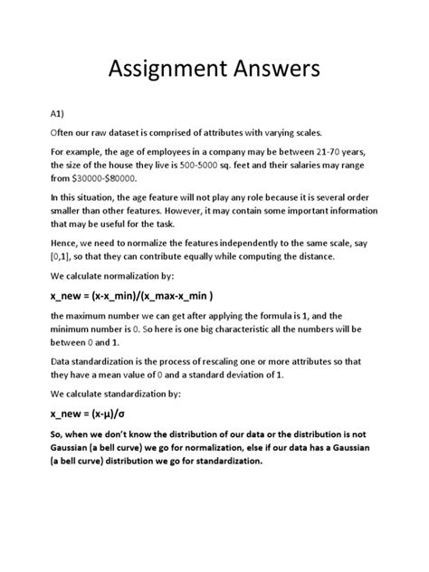 assignment answers