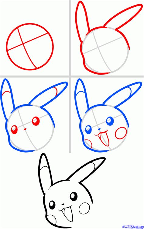 Como Dibujar Pikachu Emoticonos Whatsapp Kawaii Paso A