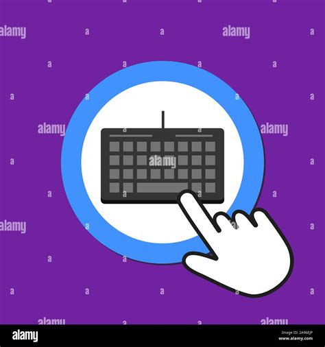Keyboard Icon Manual Input Concept Hand Mouse Cursor Clicks The