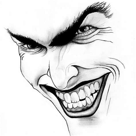 A Drawing Of The Joker S Face With His Teeth And Nose Painted To Look