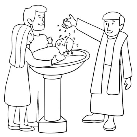 Coloriage Fête du Baptême de Jésus Christ télécharger et imprimer