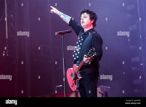 Billie Joe Armstrong Of American Punk Rock Band Green Day Performs Live
