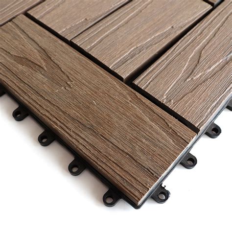 Hollow Or Solid ISO Approved Composite Decking WPC Interlocking Deck