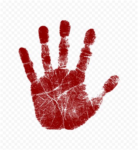 Bloody Handprint No Background