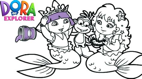 Dora Mermaid Coloring Pages At Getcolorings Free Printable