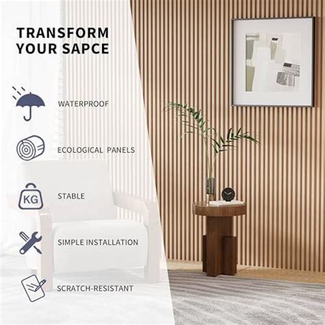 Wpc Slat Wall Panels Pack Accent Decorative Acoustic Wood Slats For