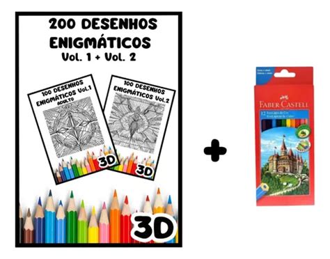 Caderno De Colorir 200 Desenhos Enigmáticos Arte Serena Vol 1
