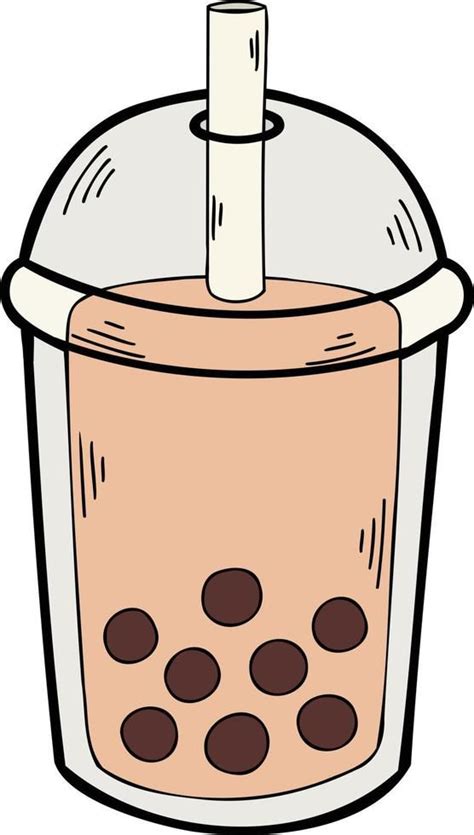 Hand Drawn Bubble Milk Tea Illustration Tea Illustration Bubble Milk
