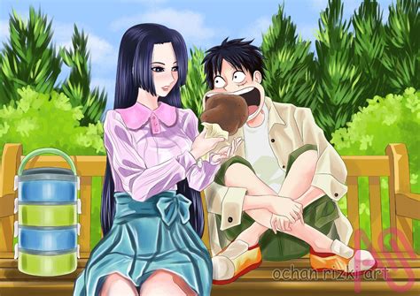 Fanart Luffy And Hancock Ochan Illustrations Art Street