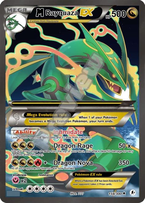 M Rayquaza Ex Pokemon Card Etsy