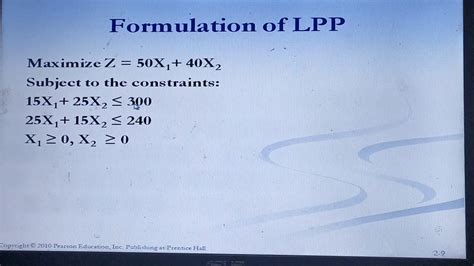 formulation of linear programming problem youtube