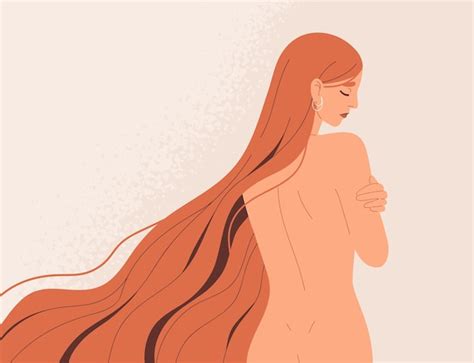 Premium Vector Sensitive Nude Woman With Sad Face Expression