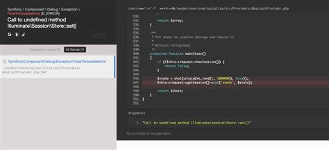 call to undefined method illuminate session store set · issue 116 · overtrue socialite · github