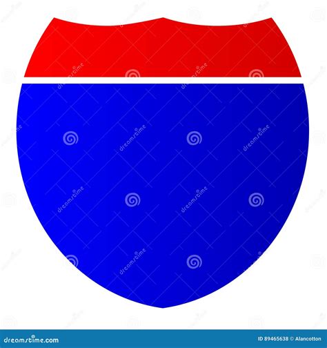 Blank Interstate Road Sign Royalty Free Stock Photography