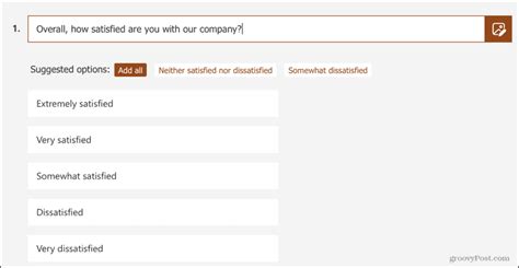 how to create a survey in microsoft forms grovetech