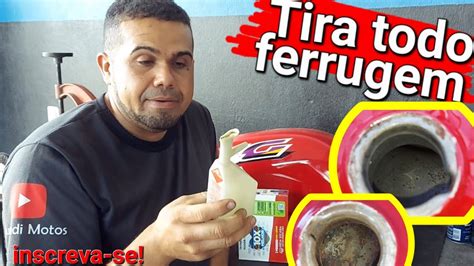 Produto Potente Tirou Todo Ferrugem Do Tanque Da Moto Mostrei O