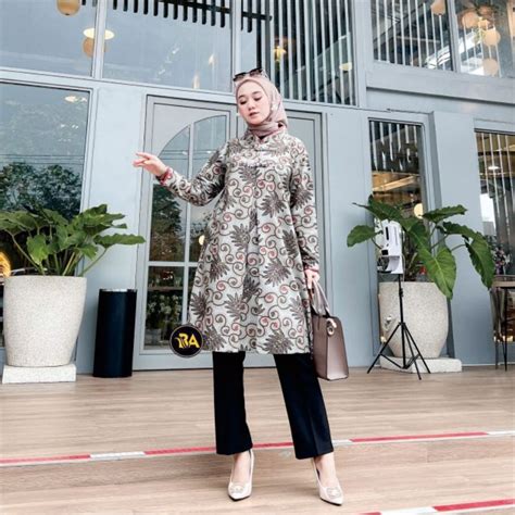 Jual TUNIK BATIK CANTIK DAN ELEGAN MODEL TERBARU 2023 ATASAN BATIK