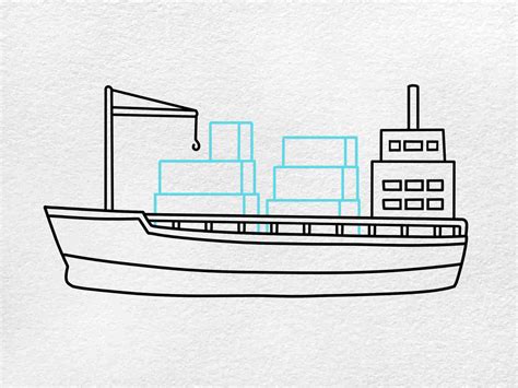 How To Draw A Cargo Ship Helloartsy