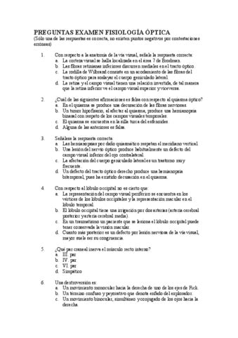 PREGUNTAS EXAMEN FISIOLOGIA OPTICA Pdf