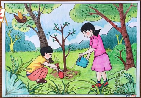 200 mẫu vẽ tranh mùa xuân đơn giản đẹp nhất