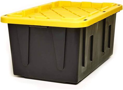 Homz Durabilt Gallon Capacity Flip Lid Stackable Heavy Duty Tough