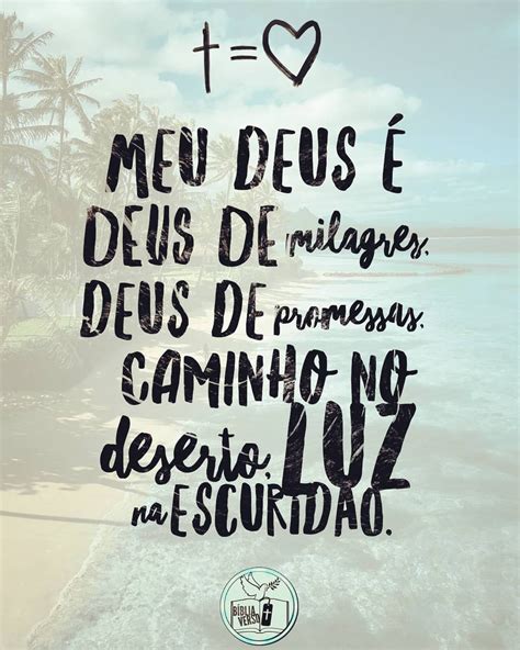 Bíblia Verso on Instagram Meu Deus é Deus de milagres Deus de