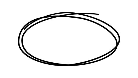 Hand Drawn Scribble Oval Doodle Sketch Underline Highlight Circle