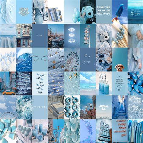 Blue Aesthetic Pic Collage Iwannafile