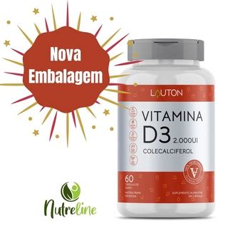Vitamina D3 Colecalciferol 2000 Ui 60 Capsulas Lauton Shopee Brasil