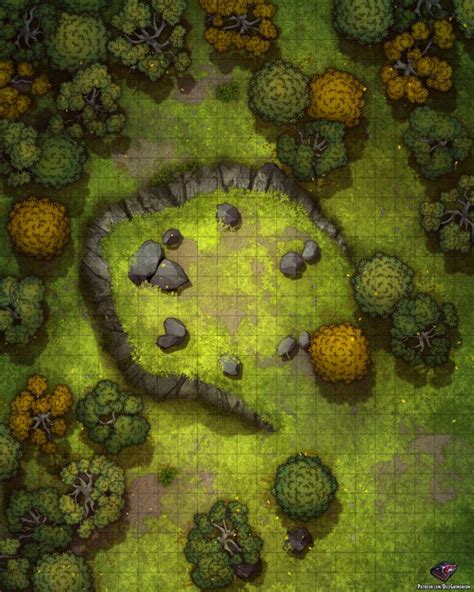 Forest Wilderness Vol 2 D D Map For Roll20 And Tabletop Dice