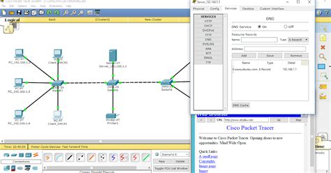 Cisco Packet Tracer Melakukan Konfigurasi DNS Qualov