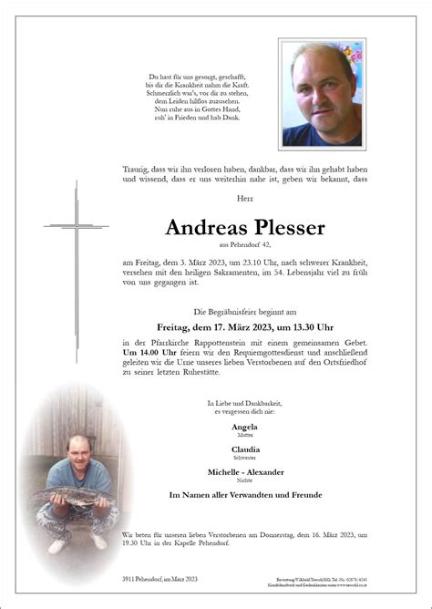 Andreas Plesser Bestattung Teuschl