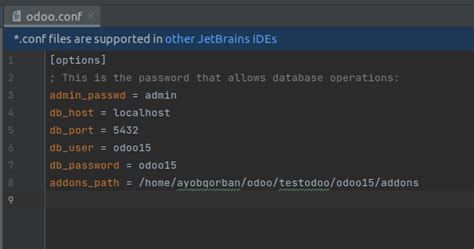 Python How Connection Odoo Conf With Postgresql By Pycharm In Odoo 15