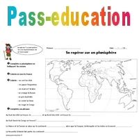 Se repérer sur un planisphère Ce2 Exercices PDF à imprimer