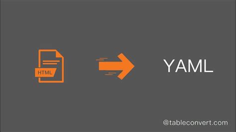 How To Convert HTML Table Code To YAML Online YouTube