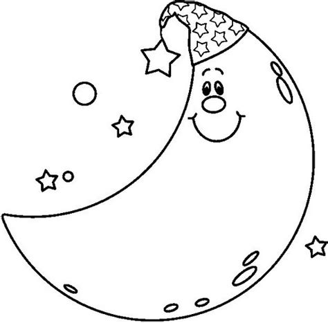 Dibujo Para Colorear De La Luna