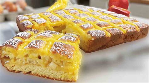 Gâteau aux pommes à la crème anglaise fabuleux