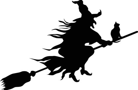 Desenho Para Colorir Bruxa na vassoura Imagens Grátis Para Imprimir