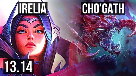 IRELIA Vs CHO TOP 1600 Games 6 Solo Kills 1 5M Mastery EUW