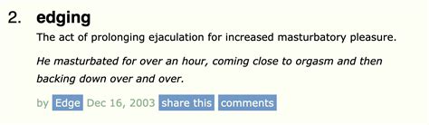 Edging Original Urban Dictionary Defintion Edging Edge Know Your Meme