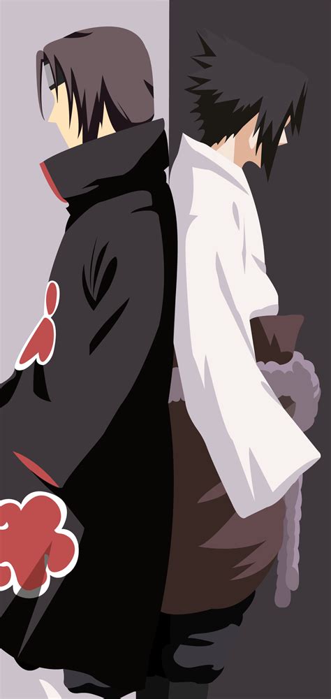 Anime Naruto Itachi Uchiha Sasuke Uchiha Minimalist 1440x3040 Phone