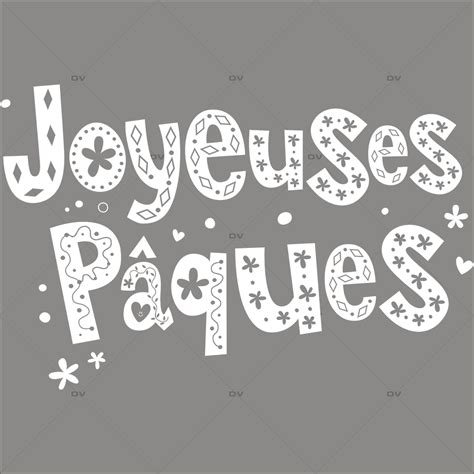 PAQ225 Sticker texte Joyeuses Pâques ludique blanc
