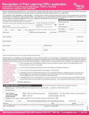 Fillable Online RPL Information Sheet 2013 Indd Fax Email Print PdfFiller