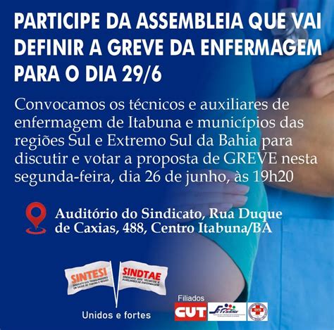 EM EDITAL DIREÇÃO DO SINDTAE CONVOCA TÉCNICOS E AUXILIARES DE