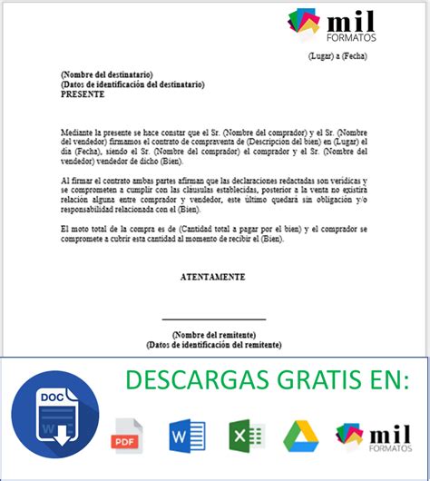 Carta Responsiva Ejemplos Formatos Word Pdf