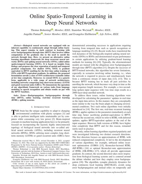 pdf online spatio temporal learning in deep neural networks