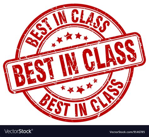 Best In Class Red Grunge Round Vintage Rubber Vector Image