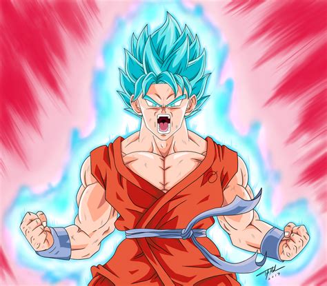 Goku Super Saiyan Blue Kaioken By MahnsterArt On DeviantArt