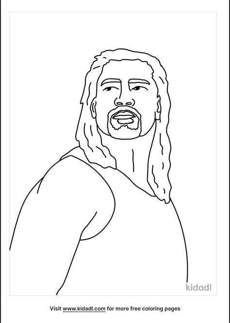 Free Roman Reigns Coloring Page Coloring Page Printables Kidadl