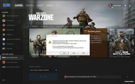 Call Of Duty Warzone Run In Safe Mode Hatas Al Yorum Oyun Hatalar